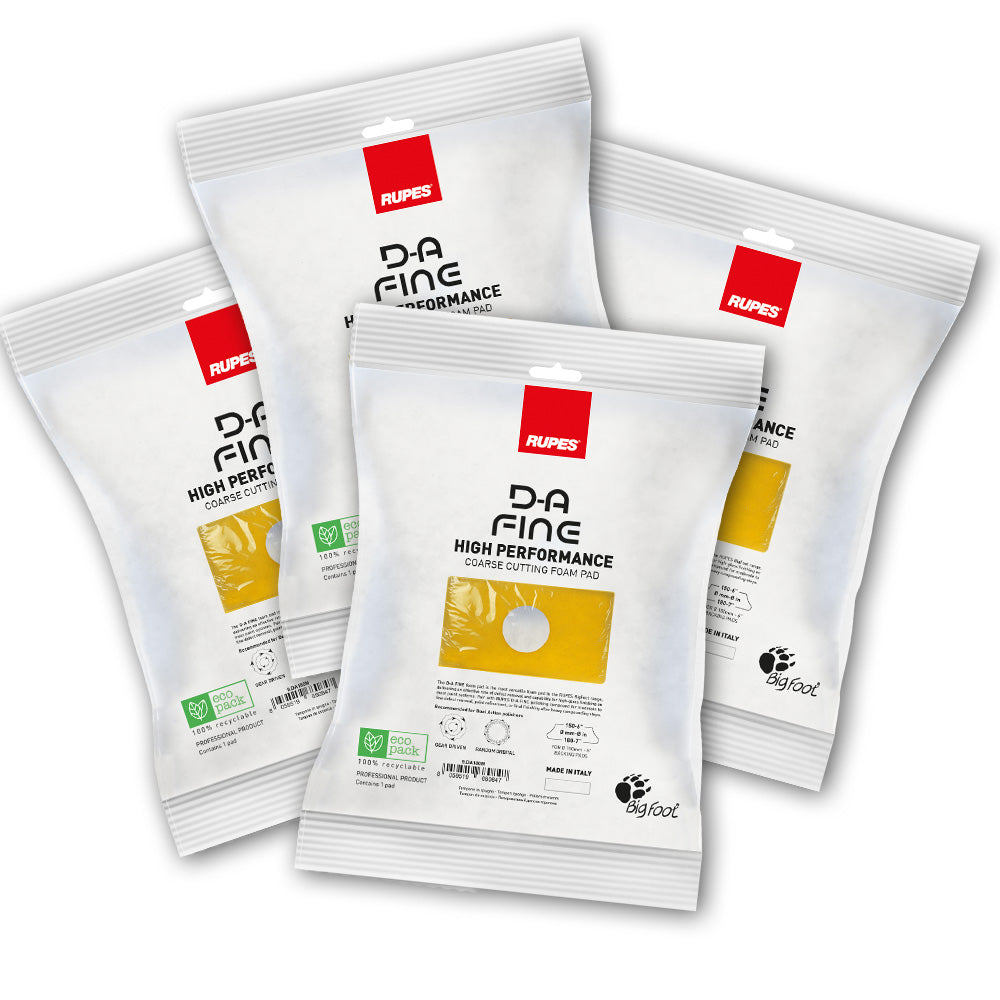 Paquete de 4 Pads de Foam Amarillo 3' Rupes DA Fine - DA100M